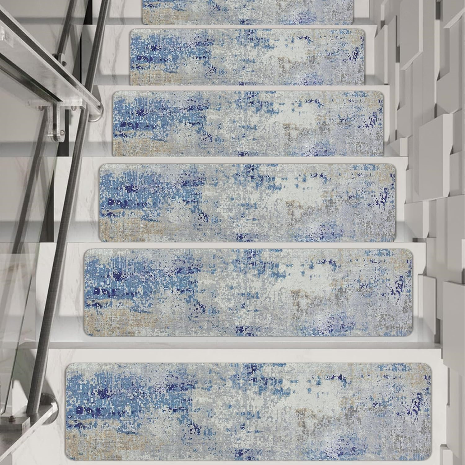 Latitude Run® 15PCS Stair Treads For Wooden Steps,Non Slip,Washable ...