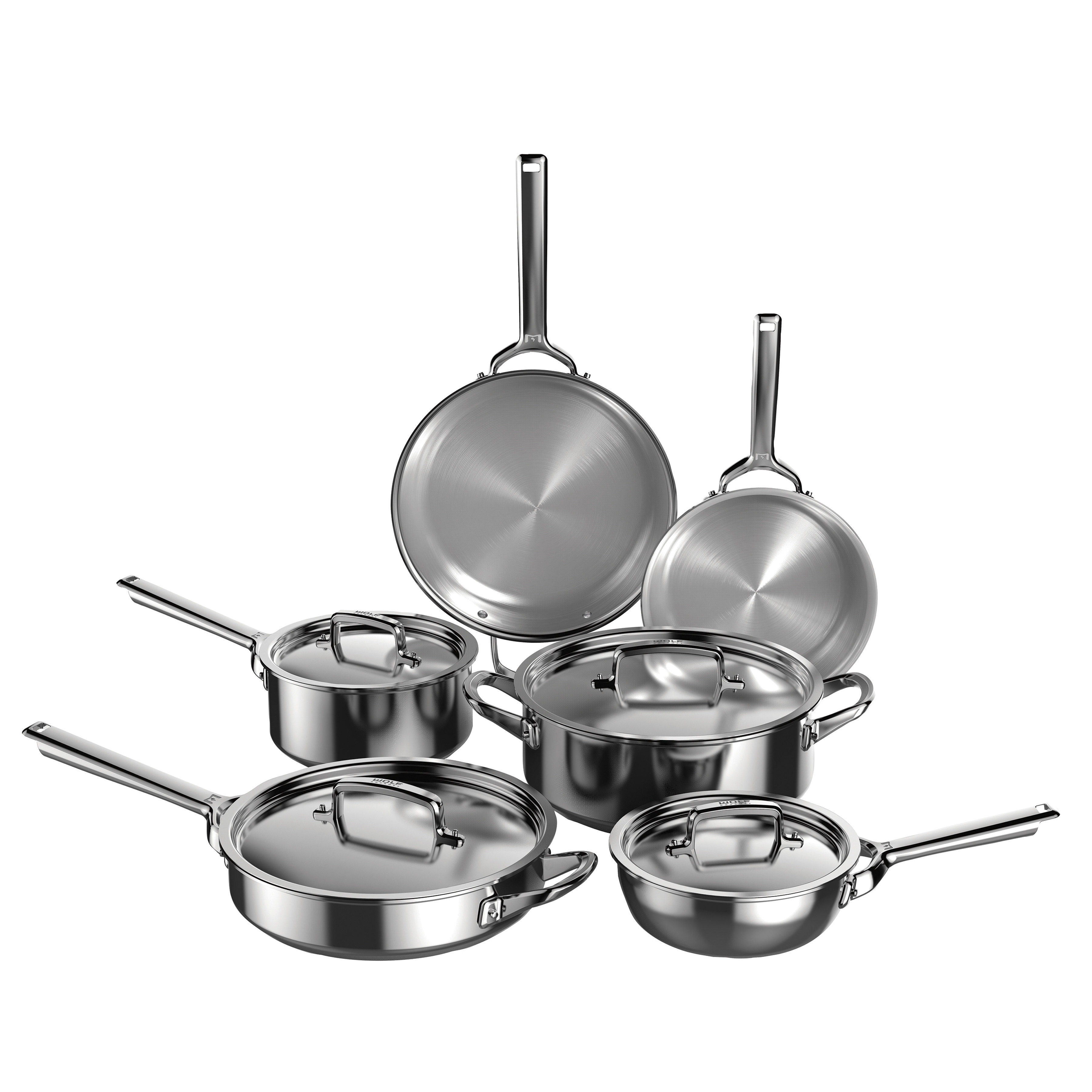 Wolf Gourmet 10 - Piece Stainless Steel Cookware Set - Wayfair Canada