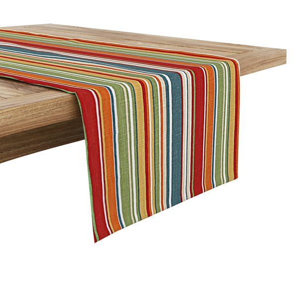 Bless international Rectangle Striped Cotton Table Runner | Wayfair