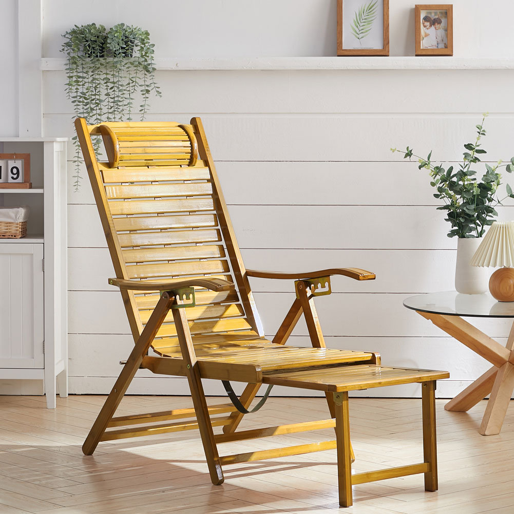 Lark Manor Outdoor Folding Bamboo Recliner | Wayfair.co.uk