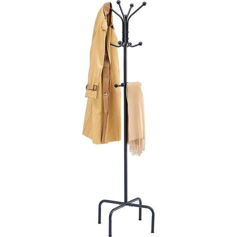 Hokku Designs Amicon 12 - Hook Freestanding Coat Rack in Black | Wayfair