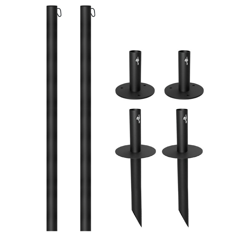 Arlmont & Co. Bistro Light pole Kit, Extends To 10 Ft Tall, Versatile ...