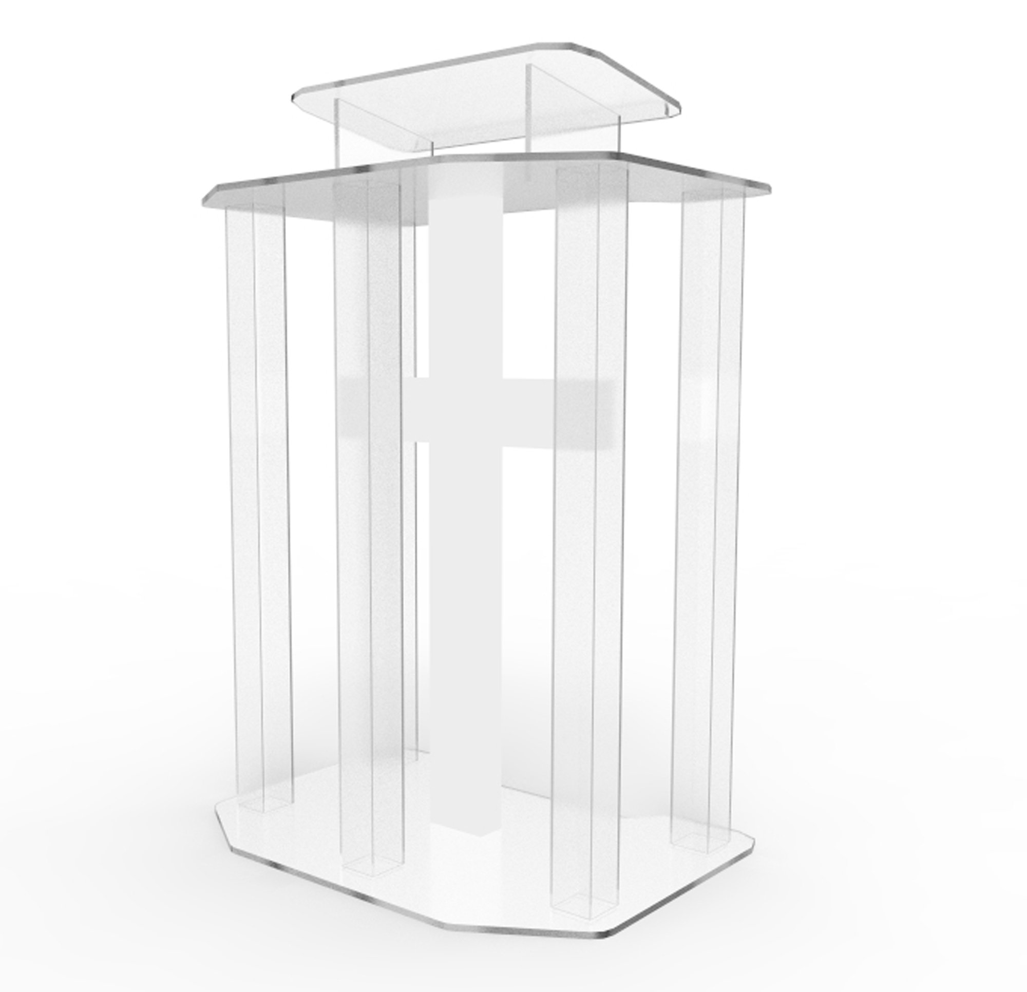 FixtureDisplays Unassembled Acrylic podium led Cross - Wayfair Canada