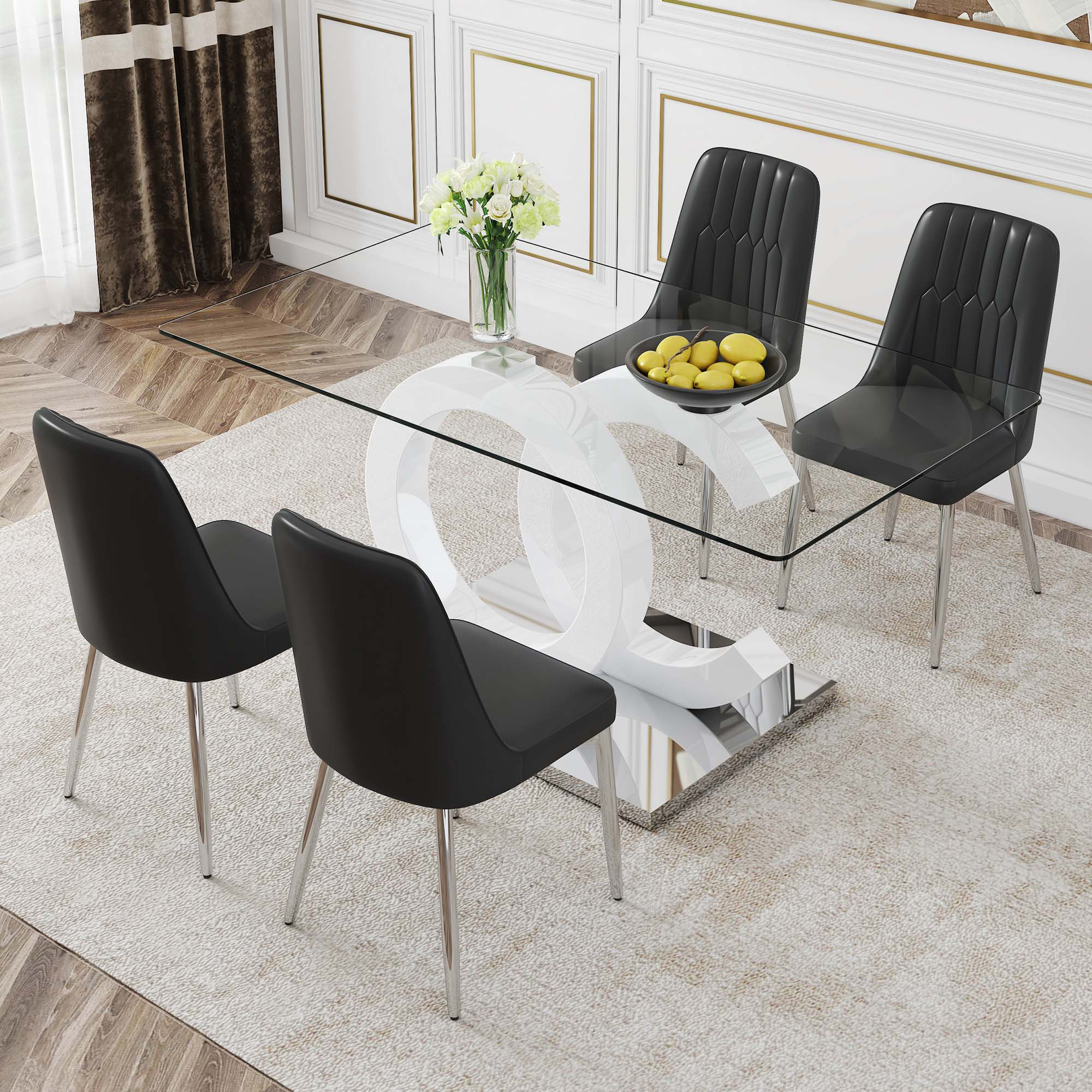Red Barrel Studio 5 Pc Glass Dining Table Set - Wayfair Canada