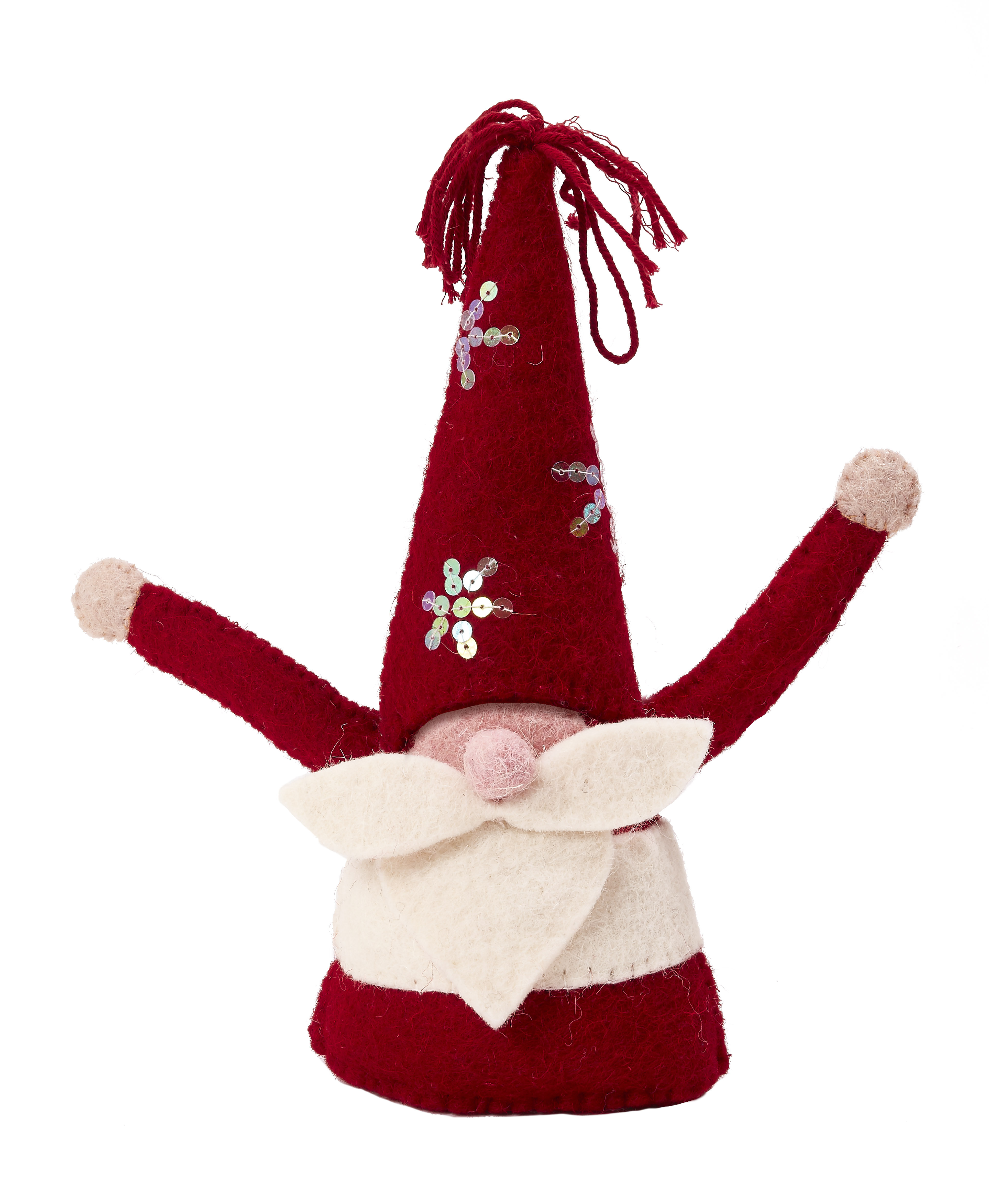 Arcadia Home Handmade Christmas Gnome Tree Topper in Hand Felted Wool ...