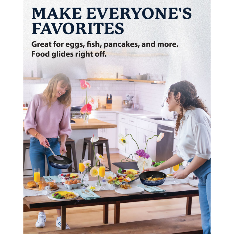 Granitestone Charleston Collection Hammered Navy 15 Piece Nonstick ...