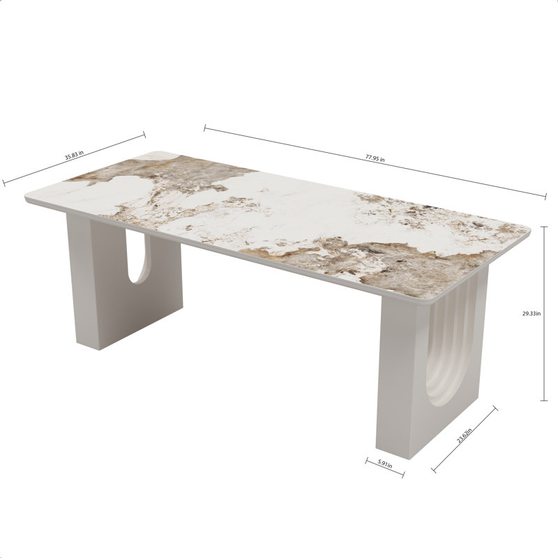 Ivy Bronx Modern Slate Dining Table | Wayfair