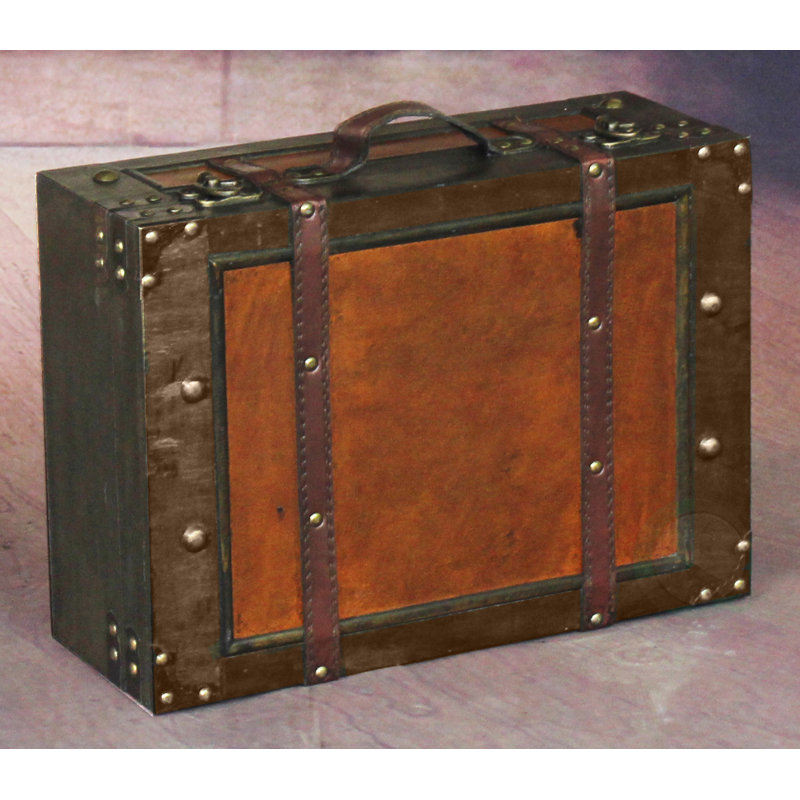 Williston Forge Doe Wooden Vintage Luggage Trunks - Antique Carry on ...