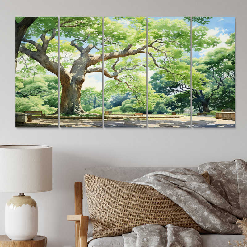 Red Barrel Studio® Green Oak Tree Dappled Shade 5 Pieces | Wayfair