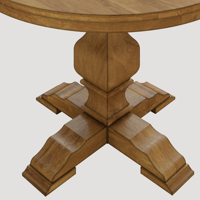 Three Posts™ Fortville Round Solid Wood Dining Table & Reviews | Wayfair