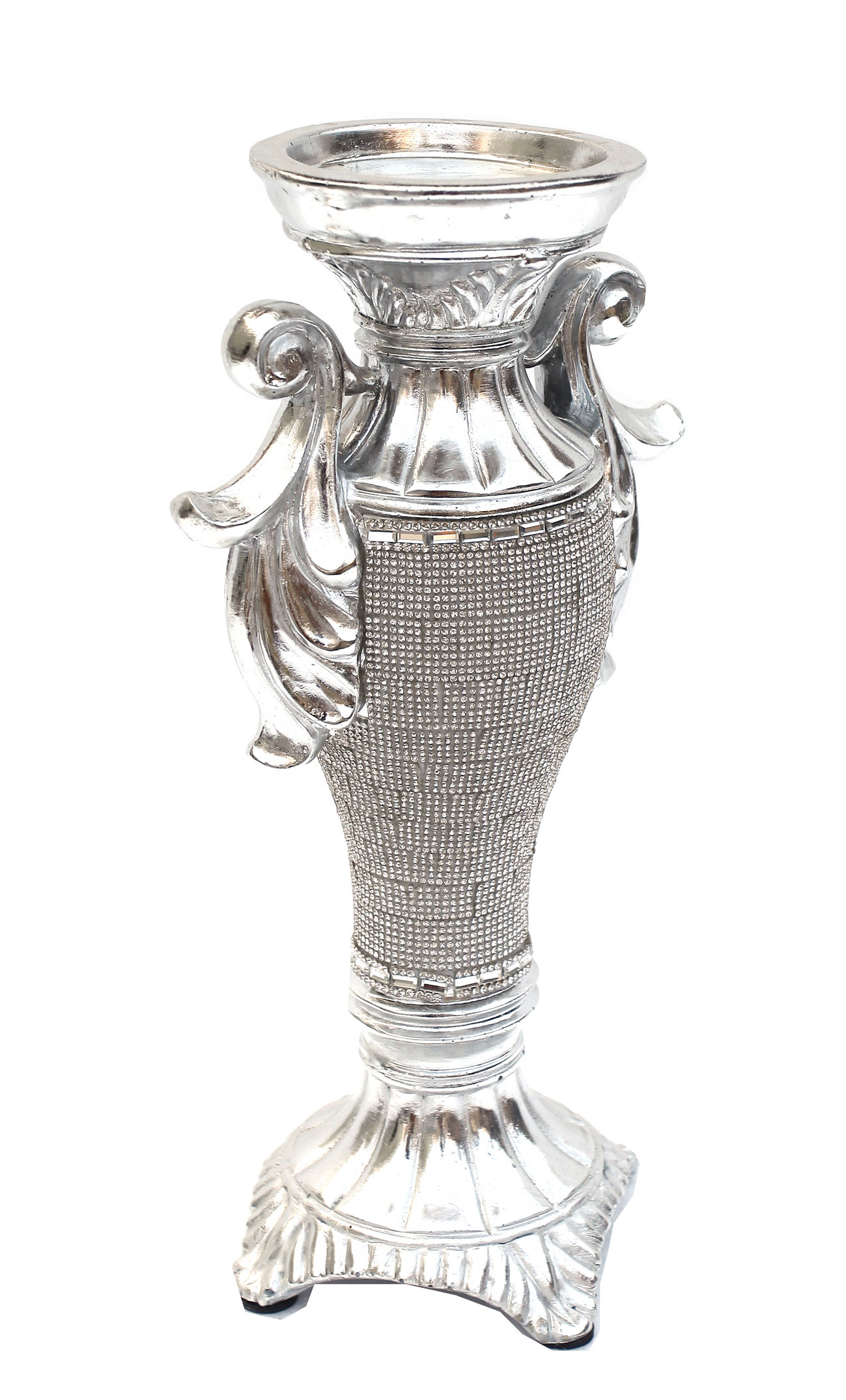 NUBE Rugs Ambrose Crystal Embellished Ceramic Candlestick | Wayfair