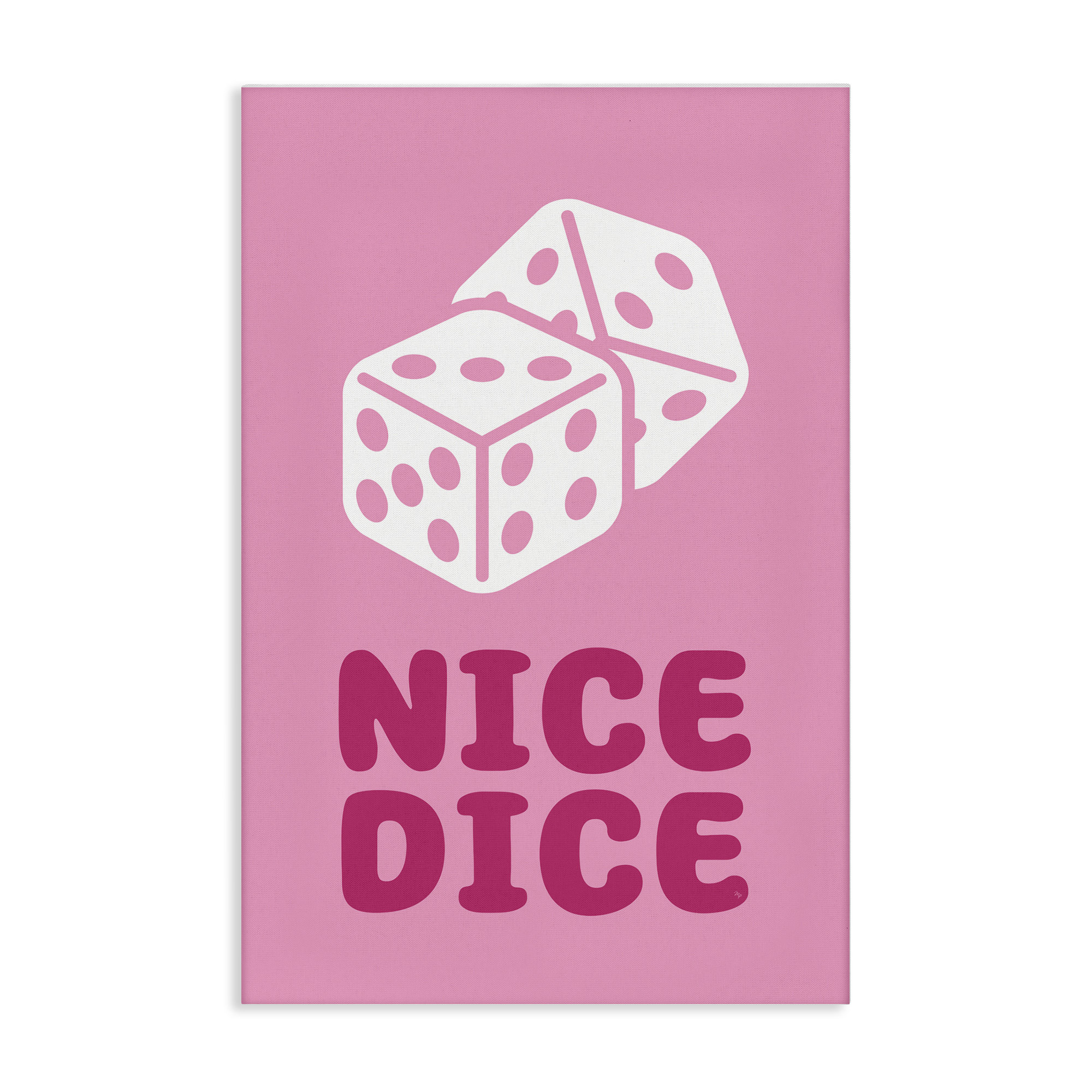 Hokku Designs Nice Dice Phrase Canvas Wall Art by Martina Pavlova | Wayfair