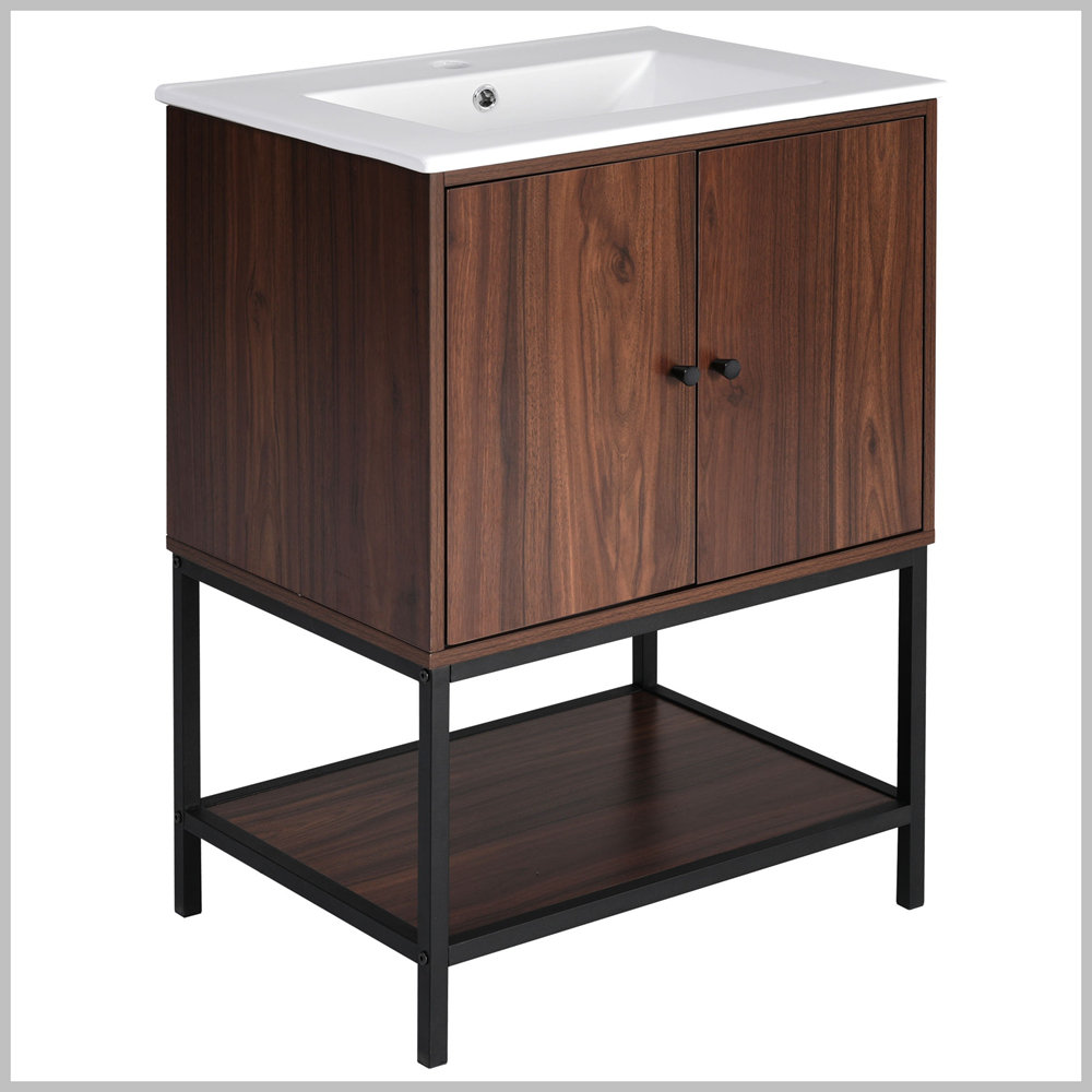Latitude Run® Taliesha Modern Bathroom Vanity Cabinet with 2 Soft-Close ...