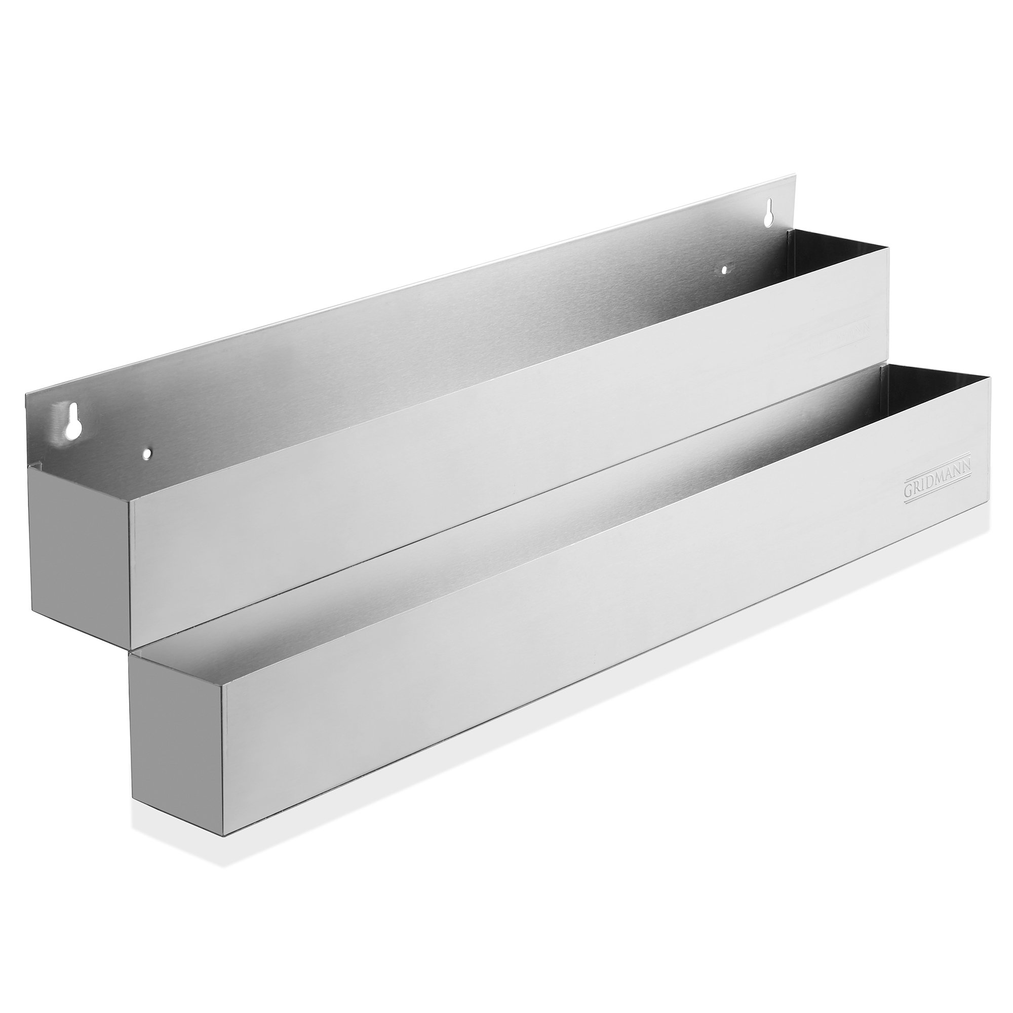 GRIDMANN Double Tier Speed Rail Stainless Steel Liquor Display Racks ...