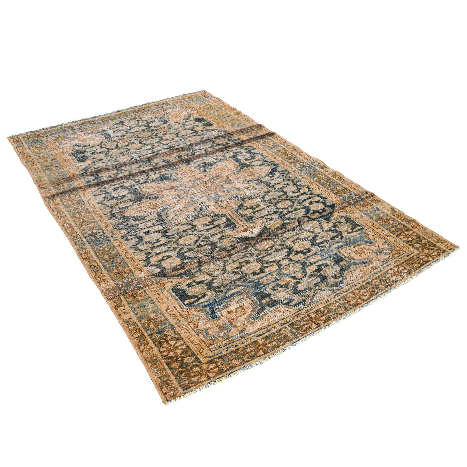 Home and Rugs One-of-a-Kind 4' x 6' 1990s Area Rug in Beige/Blue | Wayfair