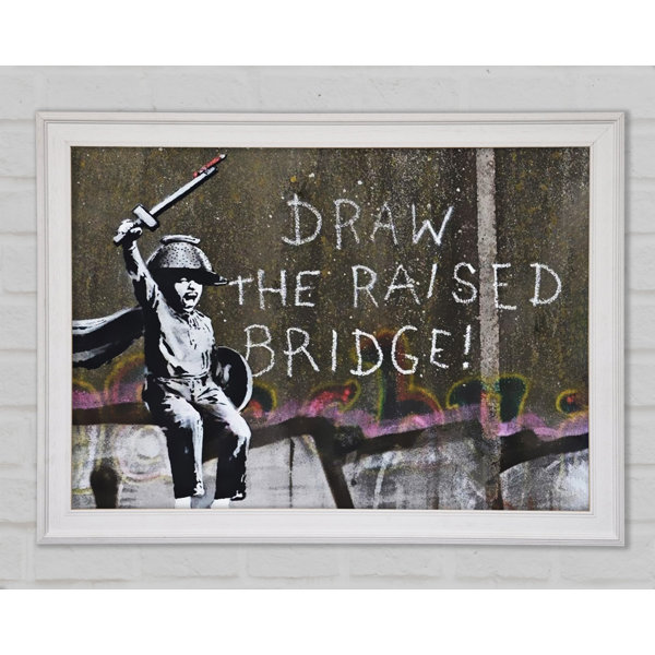Happy Larry Draw The Raised Bridge Framed Print | Wayfair.co.uk