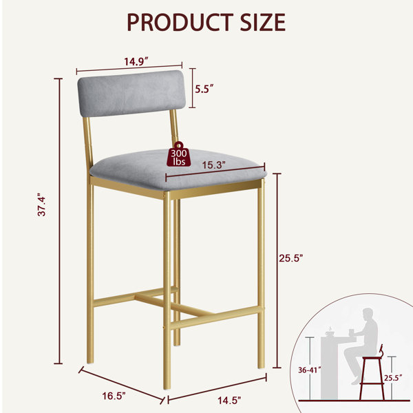 Mercer41 Yestin 37.4'' Extra Tall Stool | Wayfair