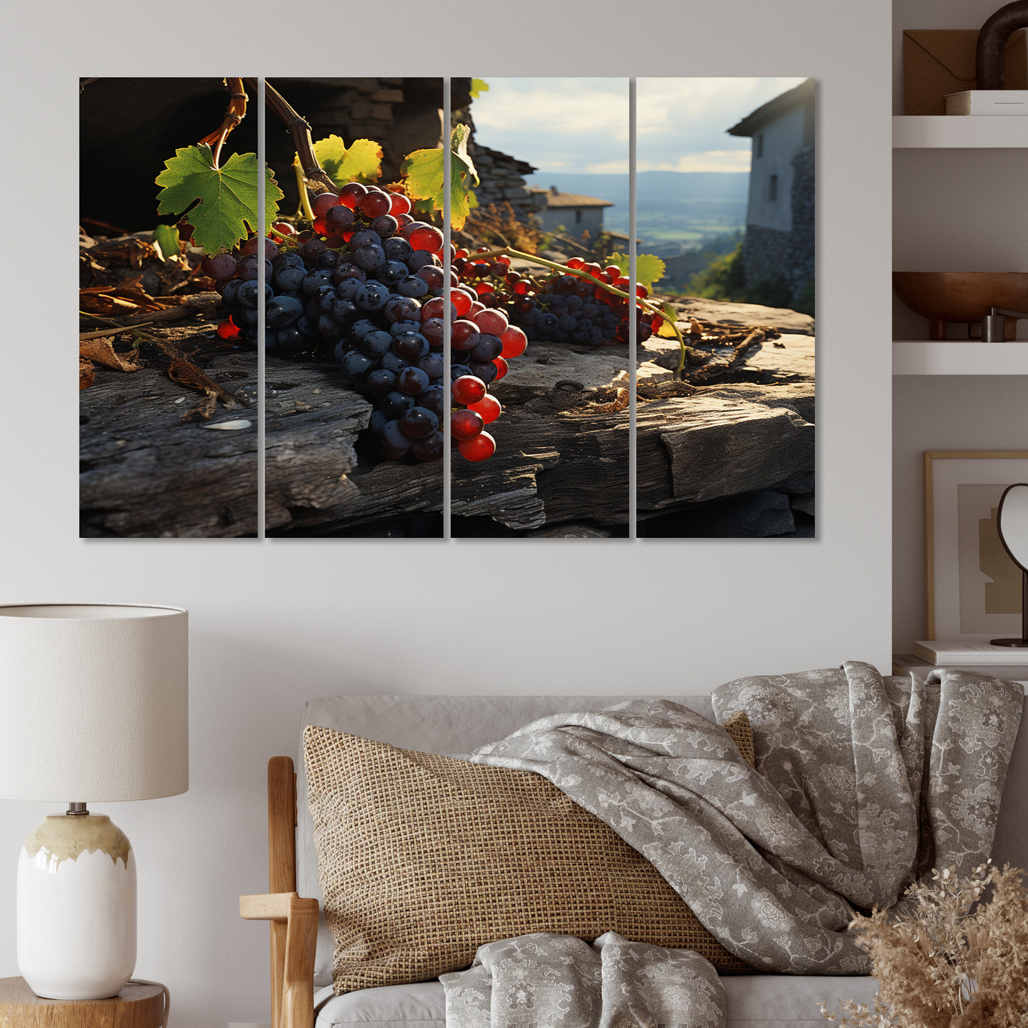 Ebern Designs Scenic Sculptural Vinescape - Vineyard Canvas Wall Art ...