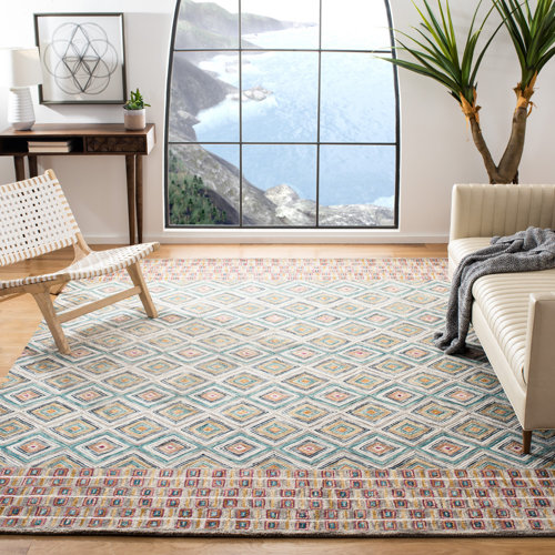Teal Wool Area Rugs You'll Love | Wayfair