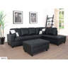WANDINGT Modern Sofa 3 PC Sectional Sofa Set, Faux Leather Left-Facing ...
