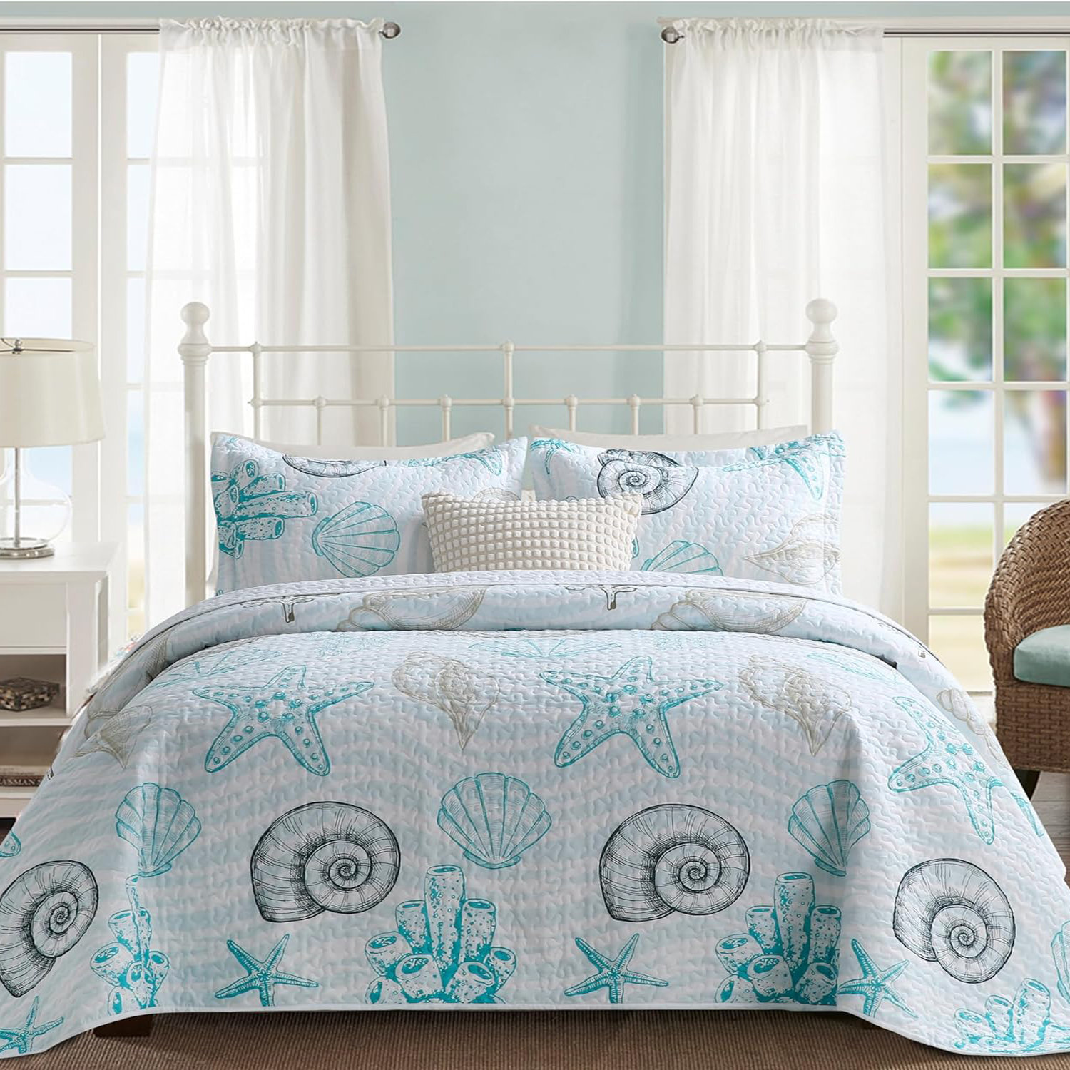 seashell bed comforter
