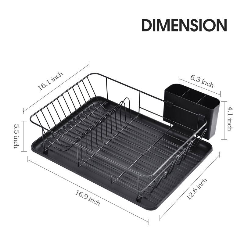KINGRACK Metal Dish Drying Rack, Kitchen Dish Rack, Plate Rack,Extra ...