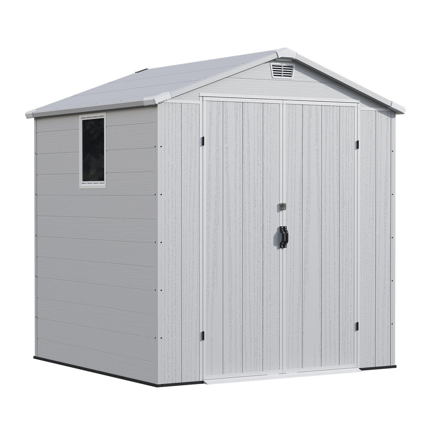 Patiowell 6 Ft. W X 6 Ft. D Resin Outdoor Storage Shed, Weather ...