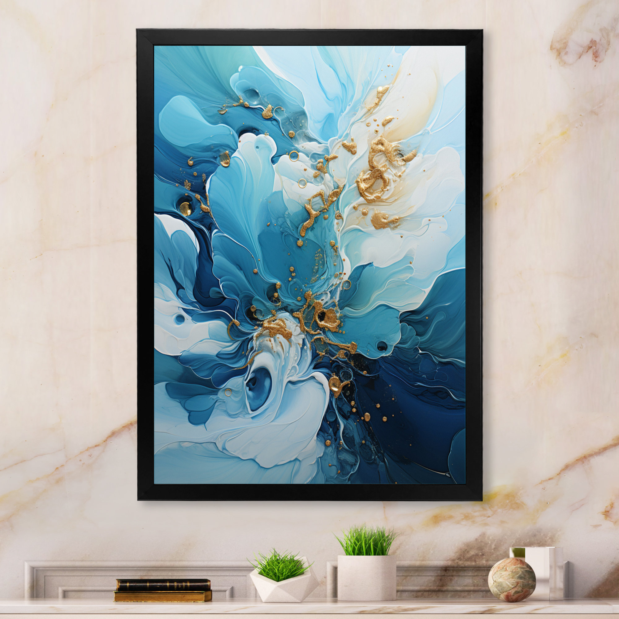 Mercer41 Nergiz Harmonic Whirl Framed On Canvas Print | Wayfair