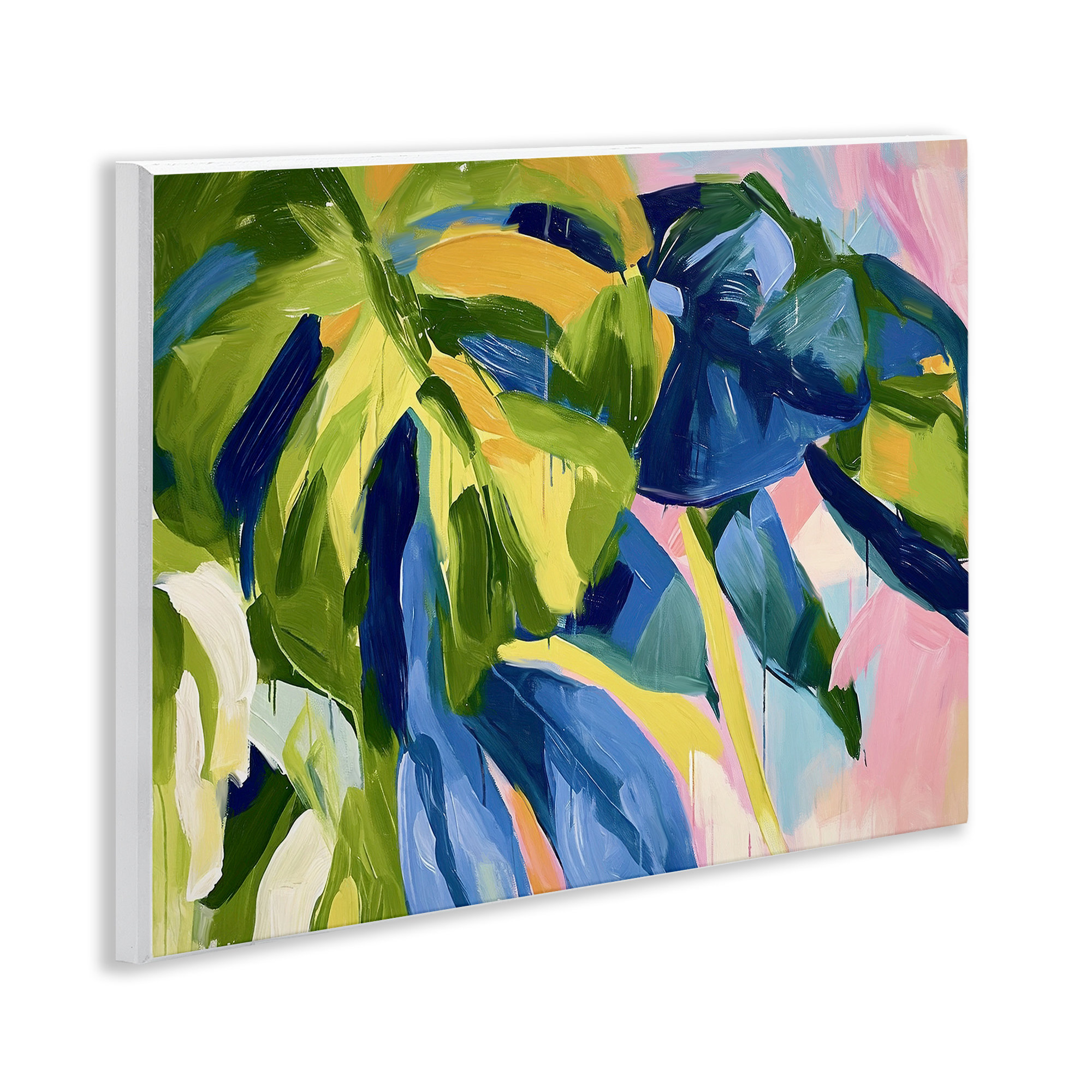 Stupell Industries Tropical Leaves Layered Wall Plaque Art by Ramona ...