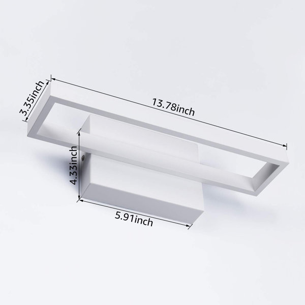 Ivy Bronx Commercial Grade LED Rectangle Flush Mounted Wall Sconce ...