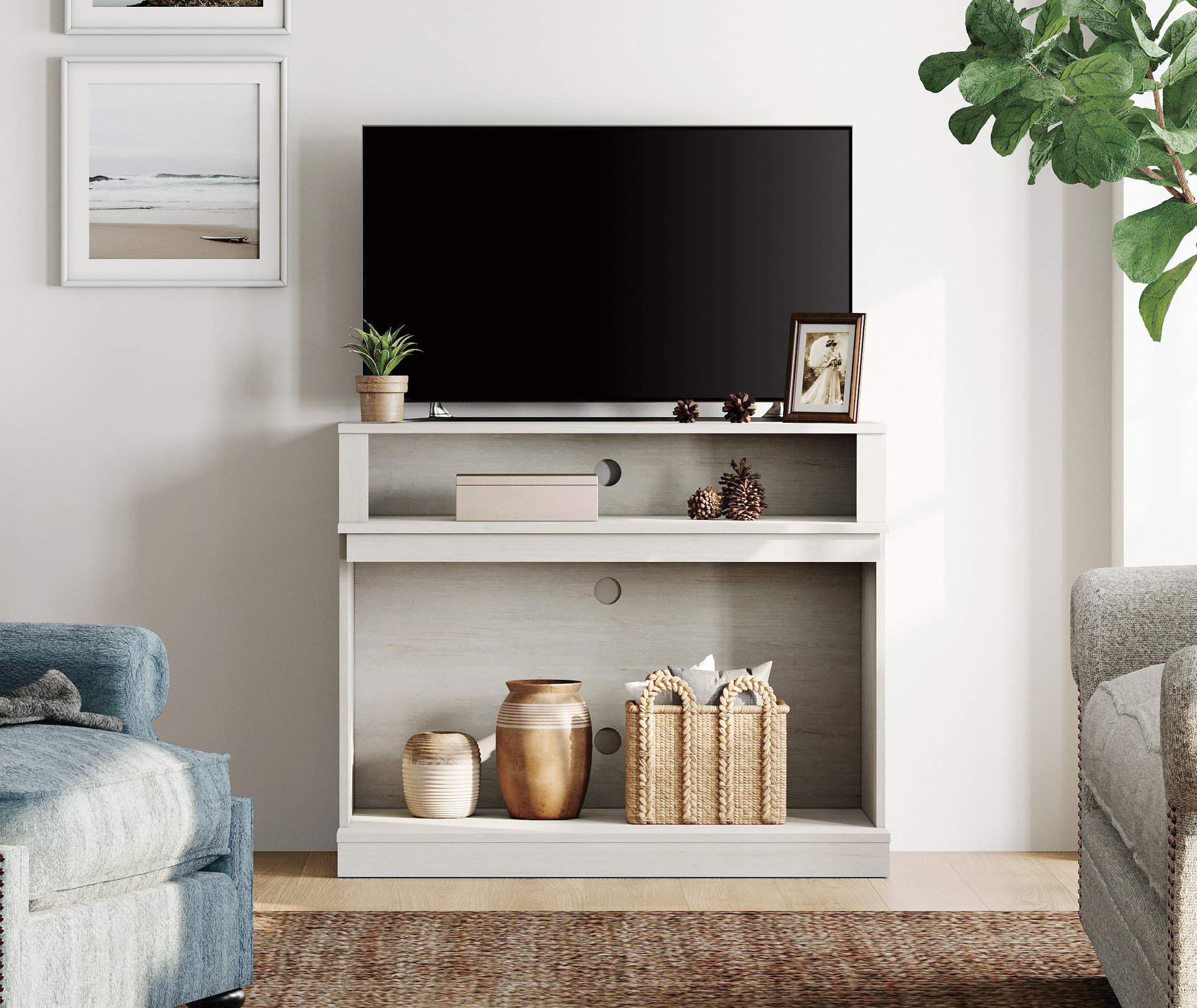 Gracie Oaks Farmhouse TV Stand For 45 Inch TV & Reviews | Wayfair