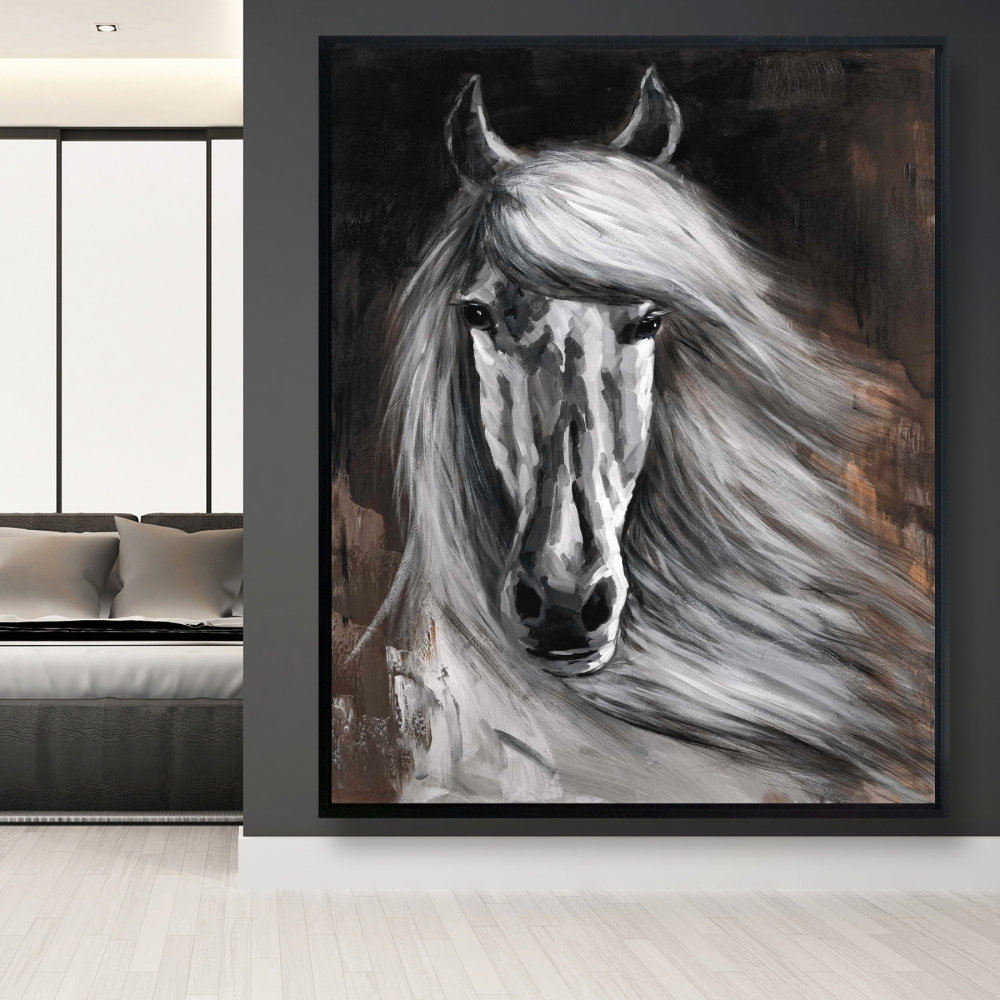 Begin Edition International Inc. " White Horse " on Canvas | Wayfair