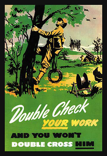 Buyenlarge 'Double Check Your Work' Vintage Advertisement - Wayfair Canada
