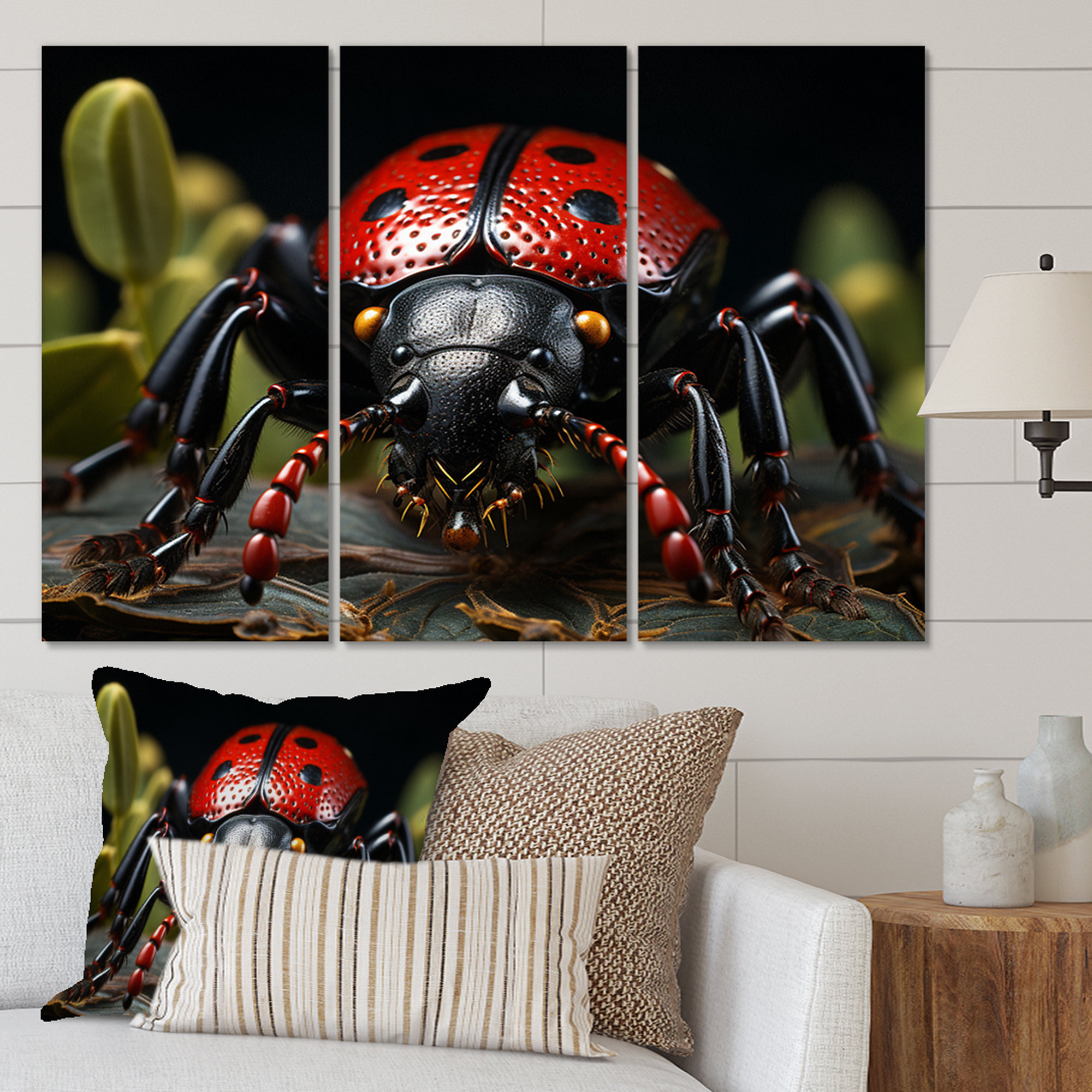 Design Art Insects Bugs Portrait Stunning II On Metal 3 Pieces Print ...