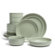 over&back Rimmed 16-Piece Semi Hand-Finished Stoneware Dinnerware Set ...