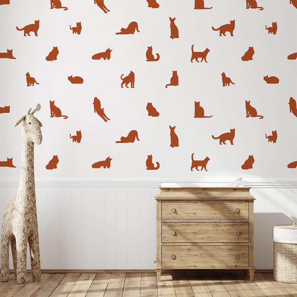 Winston Porter Cat Silhouette Wall Decals | Nut Brown - Wayfair Canada
