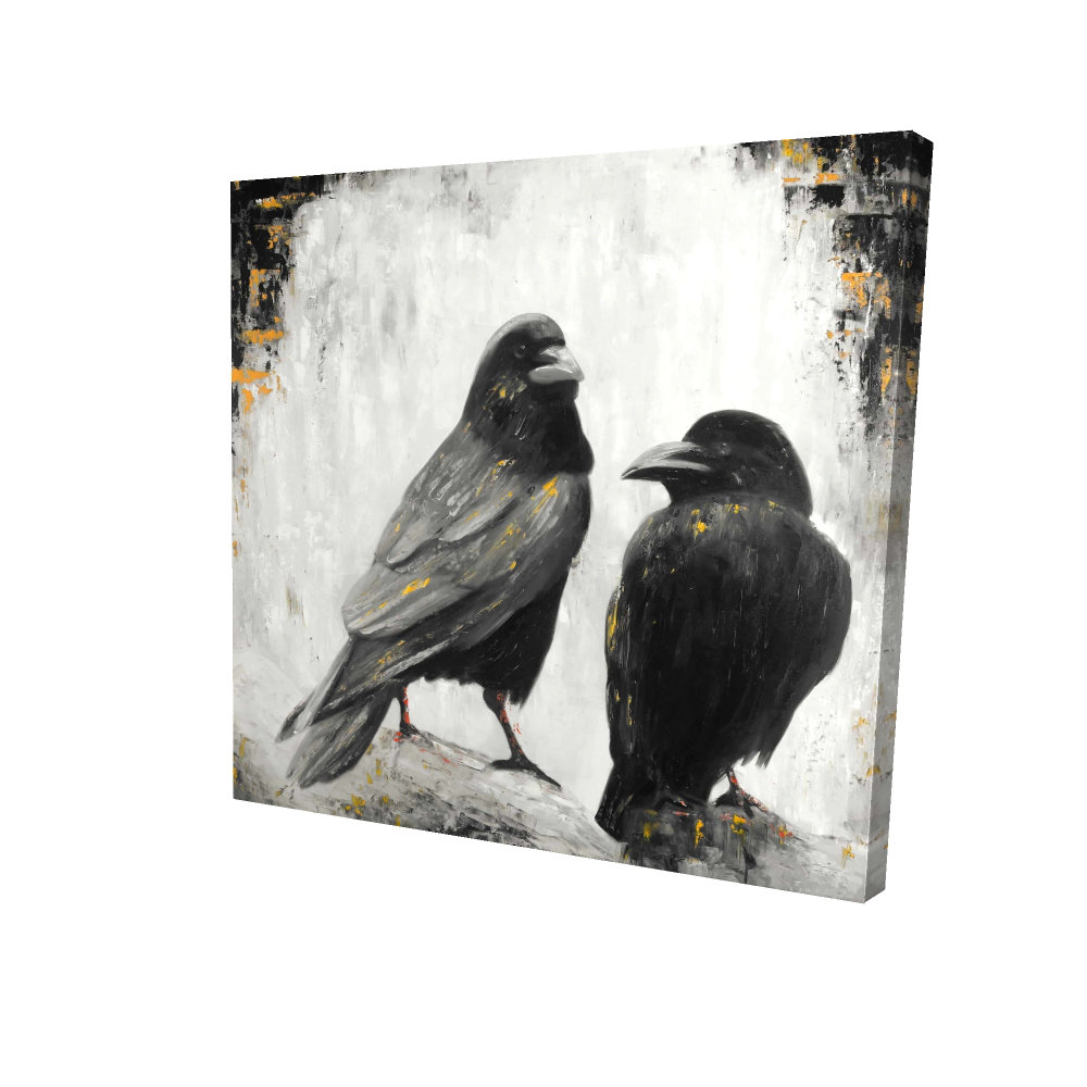 Begin Edition International Inc. Two Crows Birds - Wrapped Canvas Print ...