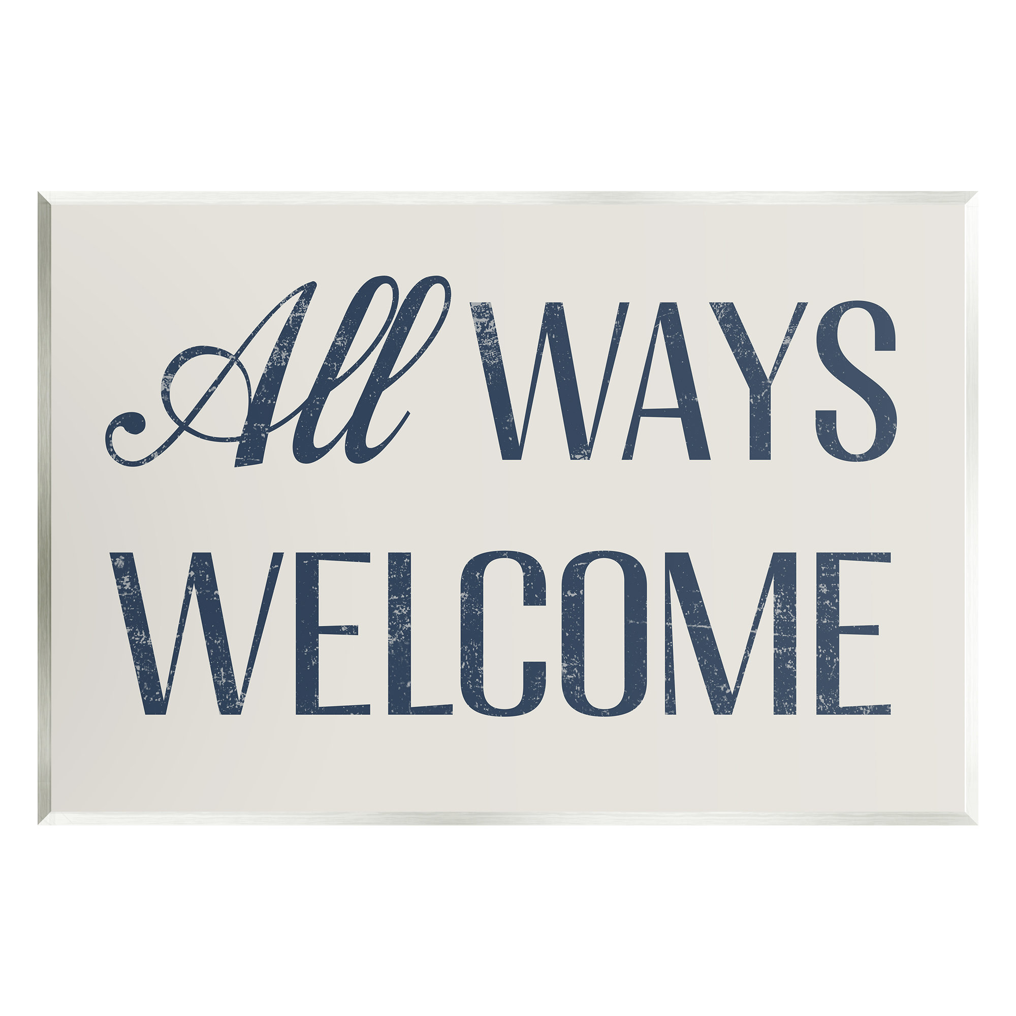 Redwood Rover All Ways Welcome Phrase On Wood by Daphne Polselli Print ...