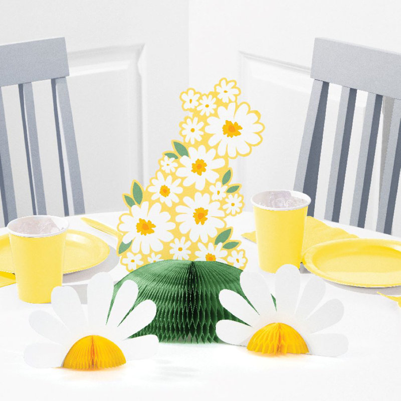 Creative Converting Sweet Daisy Honeycomb Centerpieces, 3 ct. | Wayfair