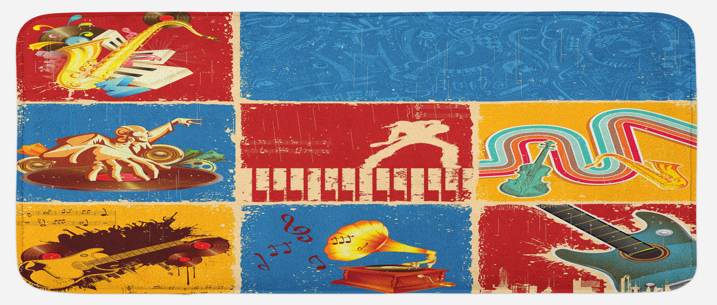 East Urban Home Music Kitchen Mat | Wayfair