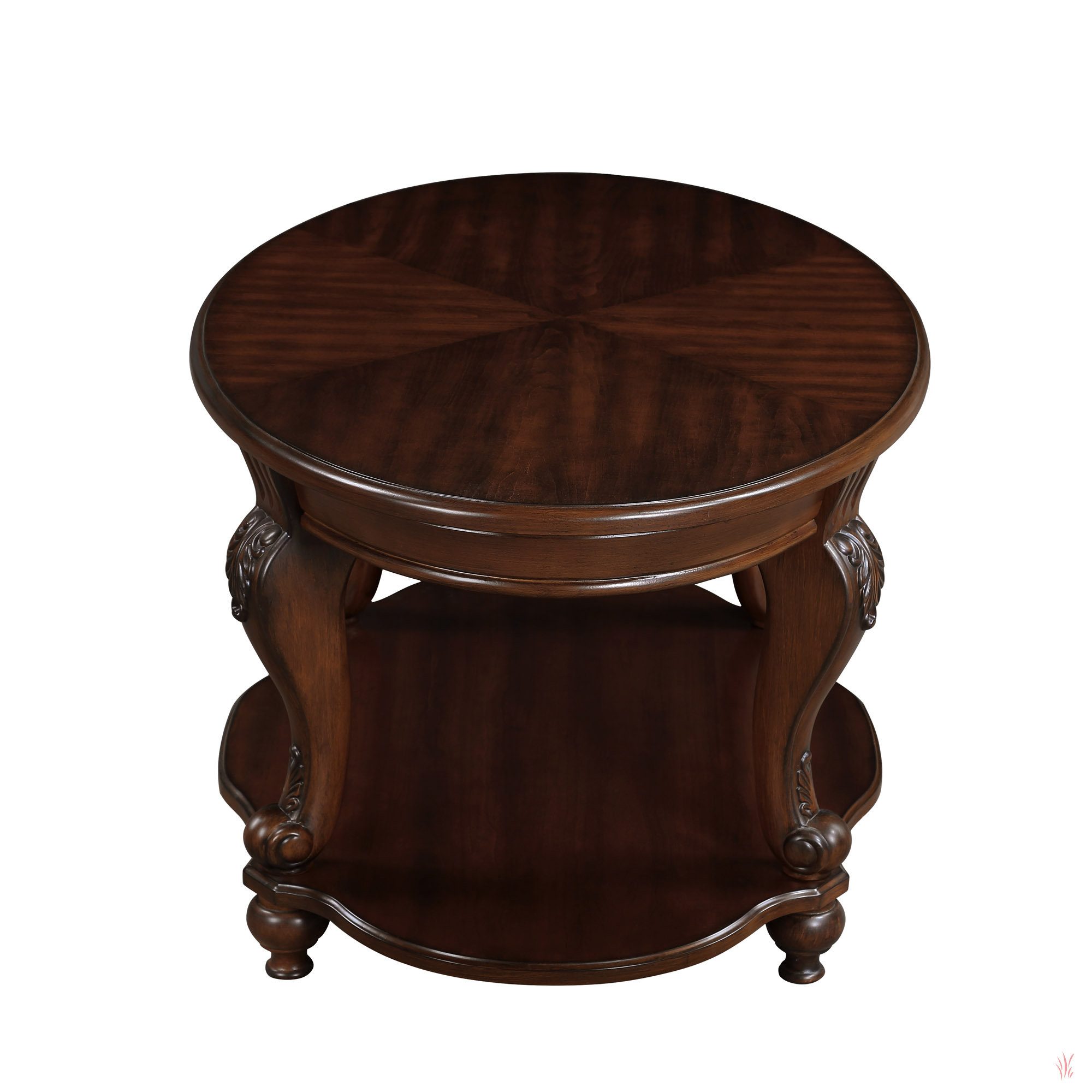 Astoria Grand 22'' Retro Round End Table,Solid Wood Sofa Side Table ...