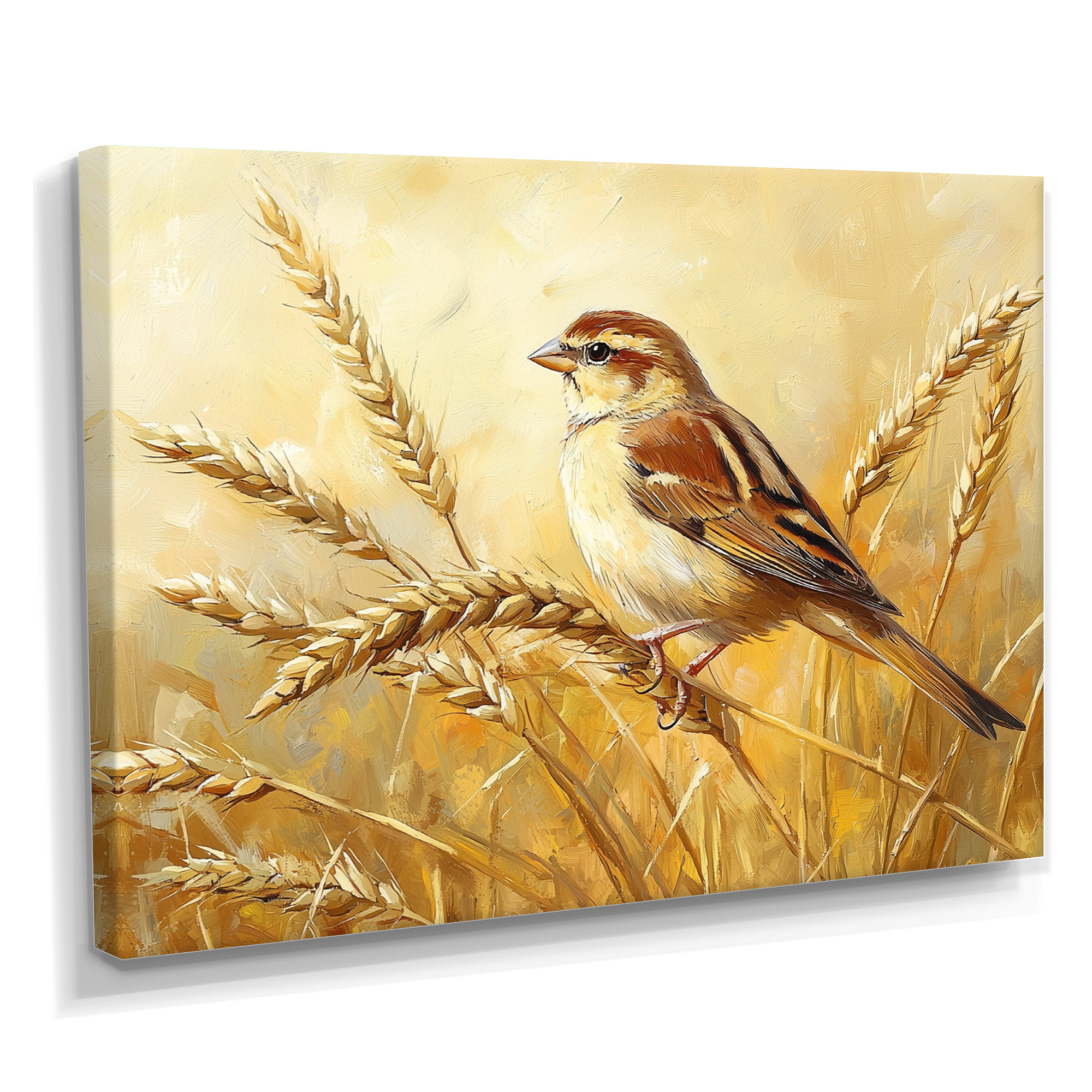 Winston Porter Sparrow Bird In The Wheat Field III - Animals Large Wall ...