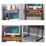 Hokku Designs 2-Tier Computer Desk with Keyboard Tray for Small Spaces ...