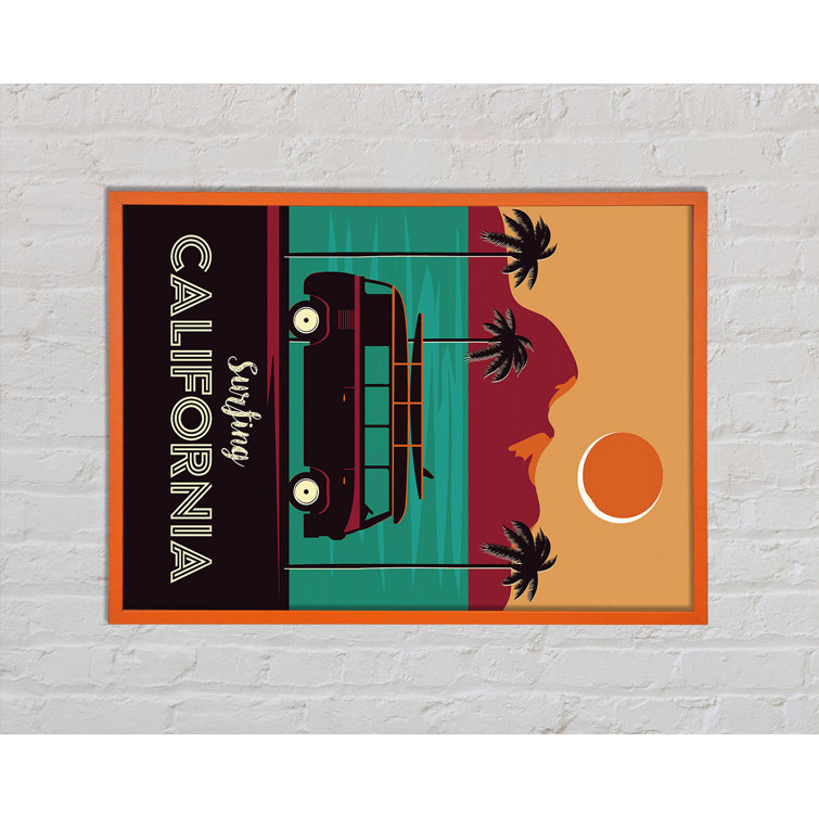 Happy Larry Gandy California Surfing - Single Picture Frame Art Prints ...