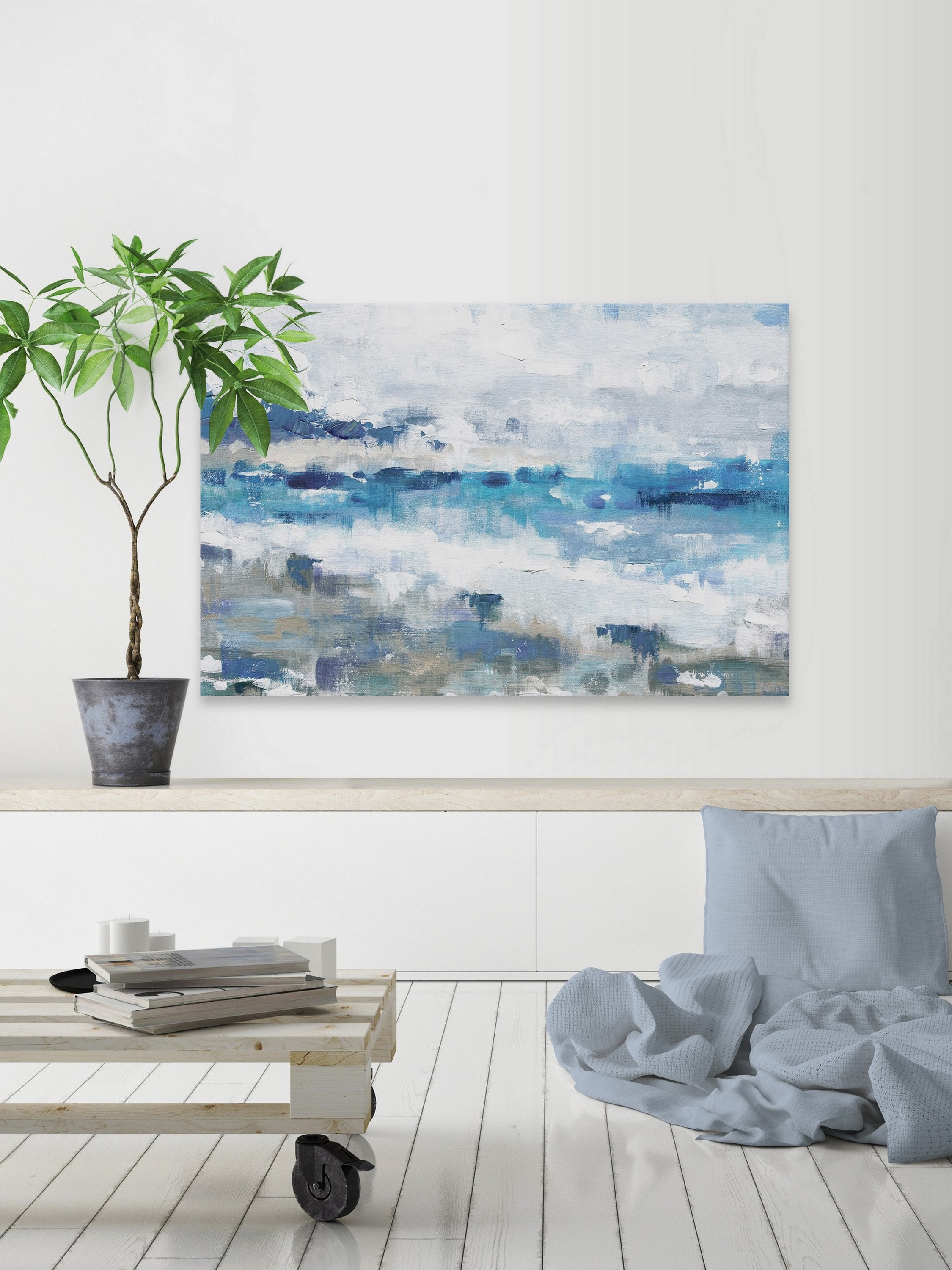 Wrought Studio™ 'Thumping The Shore' Print On Wrapped Canvas | Wayfair