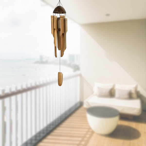 Bay Isle Home Sonja Wood Abstract & Geometric Wind Chime & Reviews ...