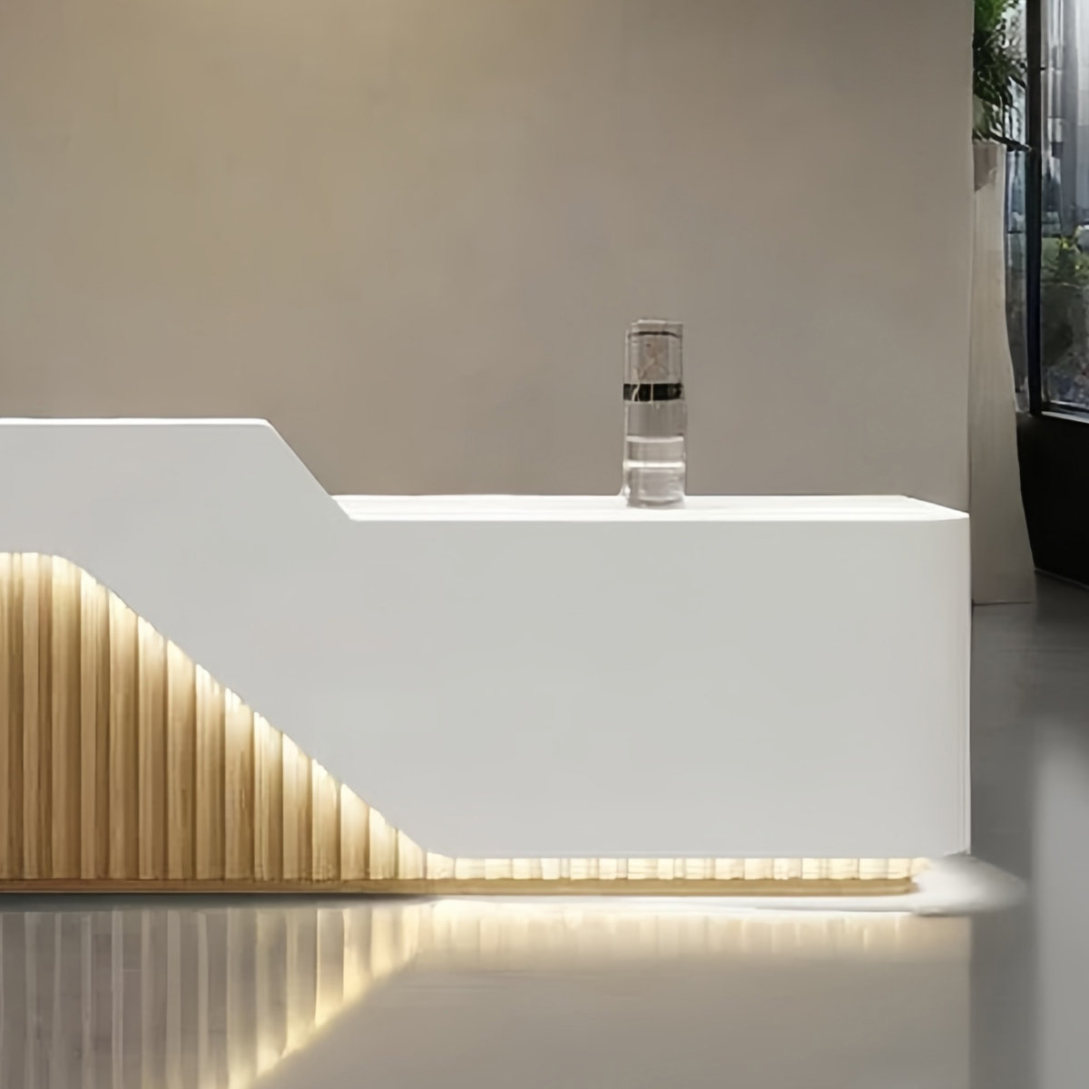 OX Art Reception Desk Rectangular Modern Front Desk, Checkout Counter ...