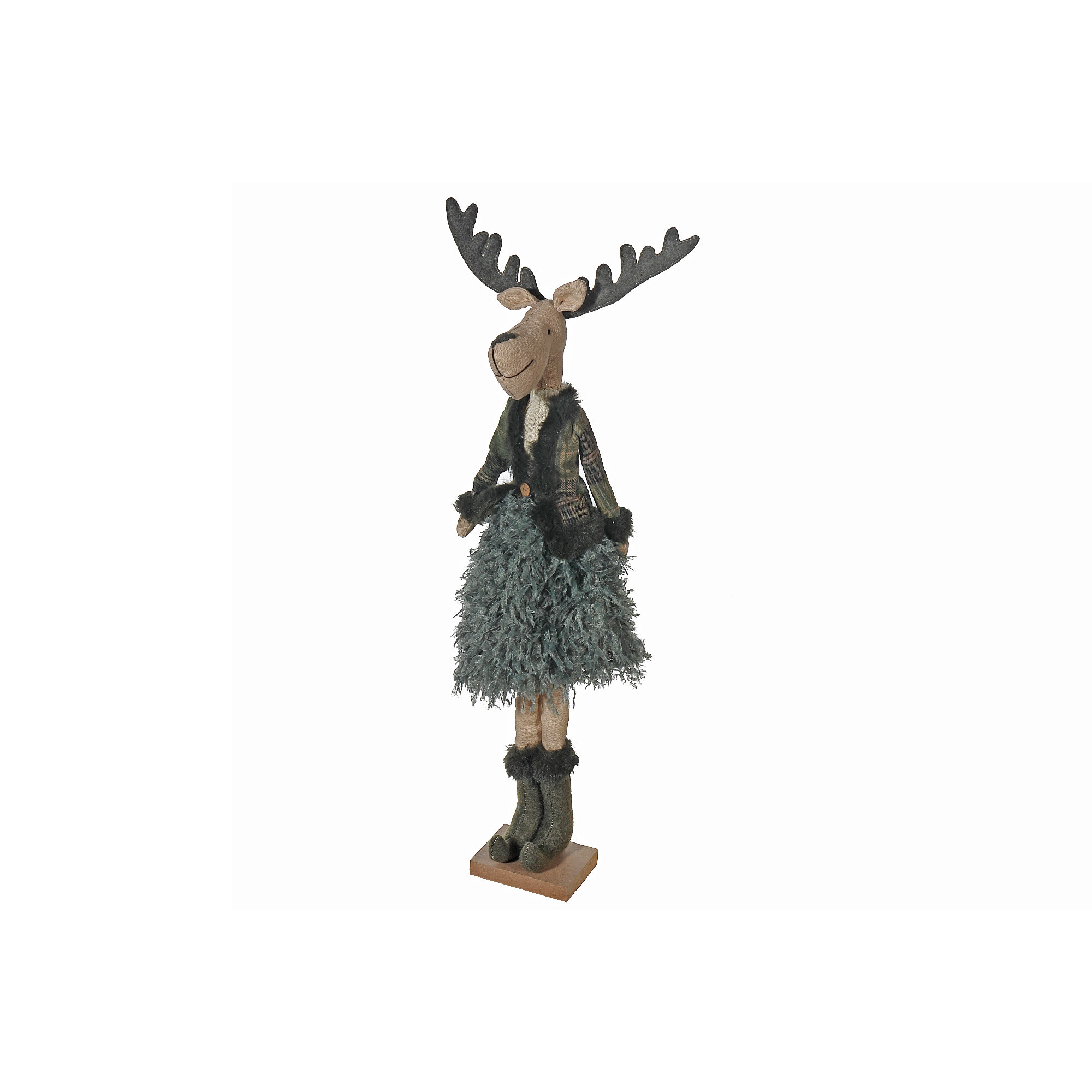 iH casadécor Green Plaid Sweater Reindeer Standing - Wayfair Canada