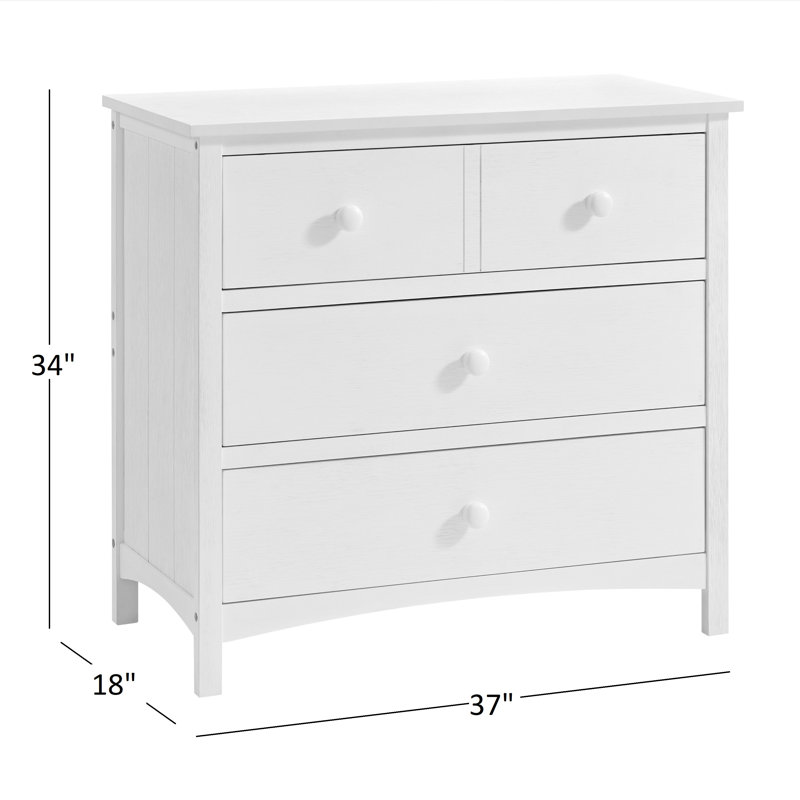 Harriet Bee Castle Hill 3 Drawer Dresser (Ready To Assemble) | Wayfair