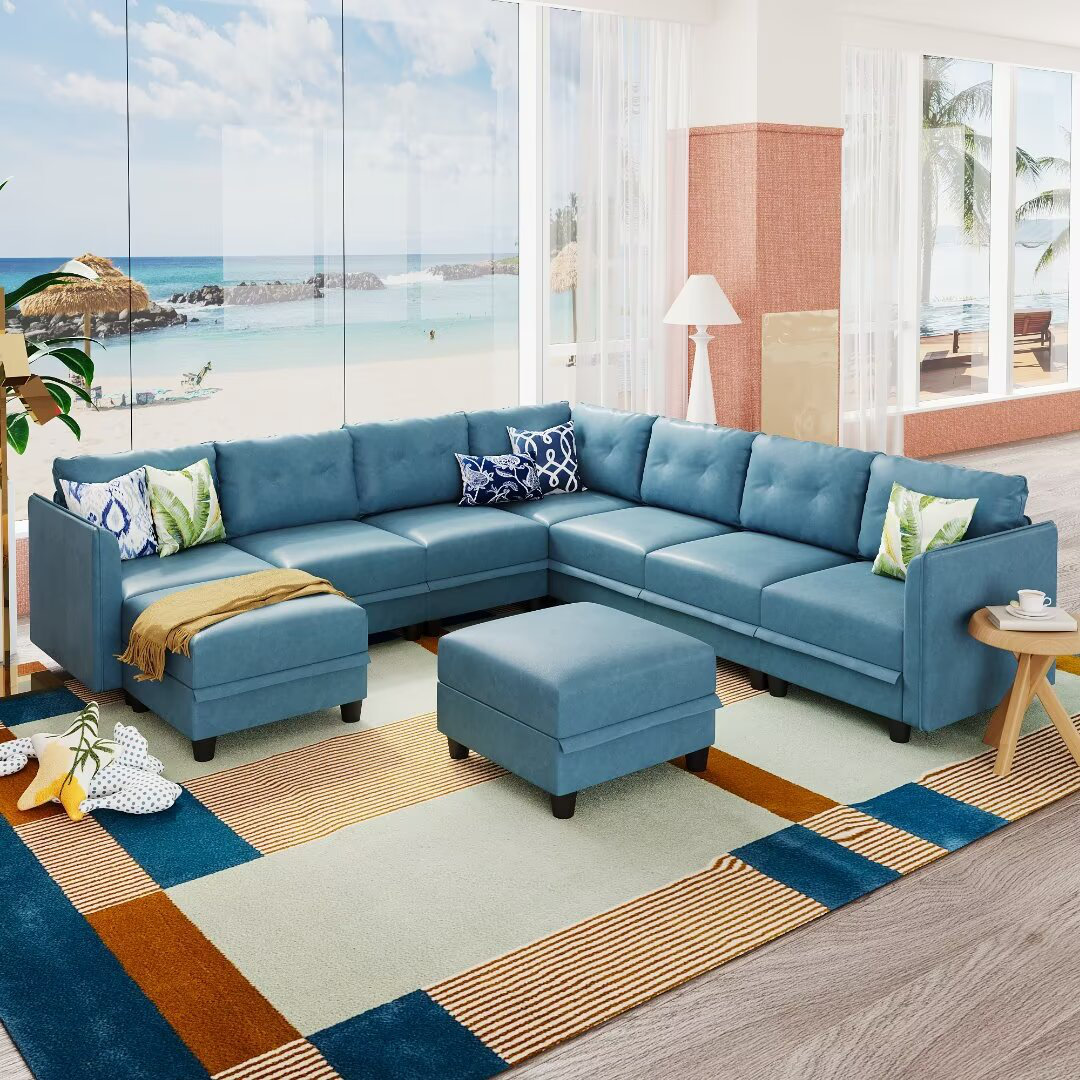 Latitude Run® U Shaped 8 Seat Oversized Modular Sectional Sofa ...